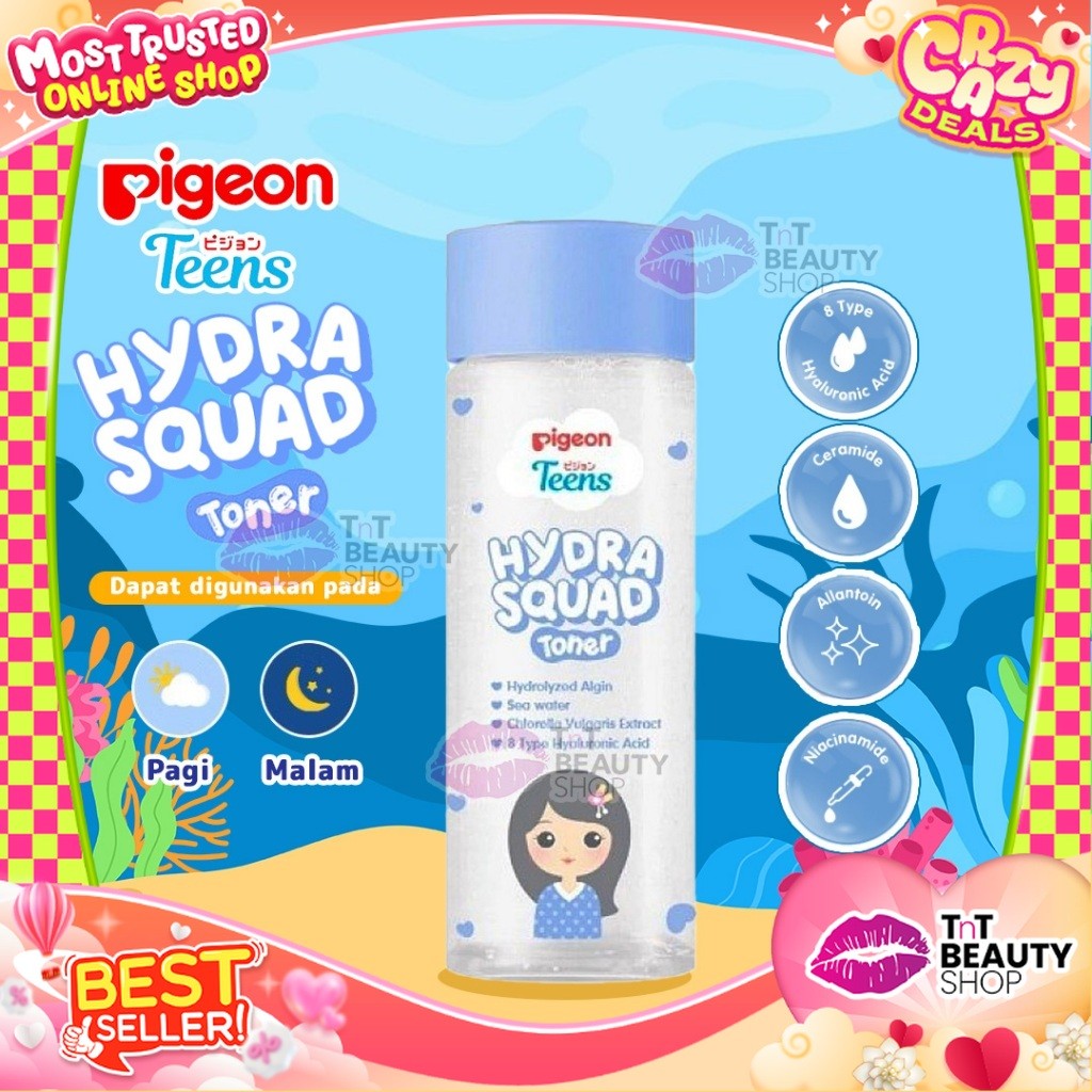 Jual Pigeon Teens Hydra Squad Toner 100ml Hyaluronic Acid & Ceramide ...