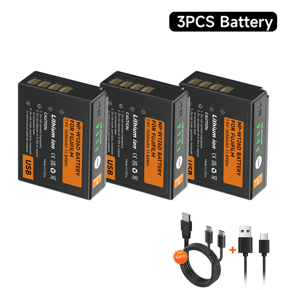 Jual NP-W126S NP-W126 NP W126 Type C Battery With Storage Case arger ...