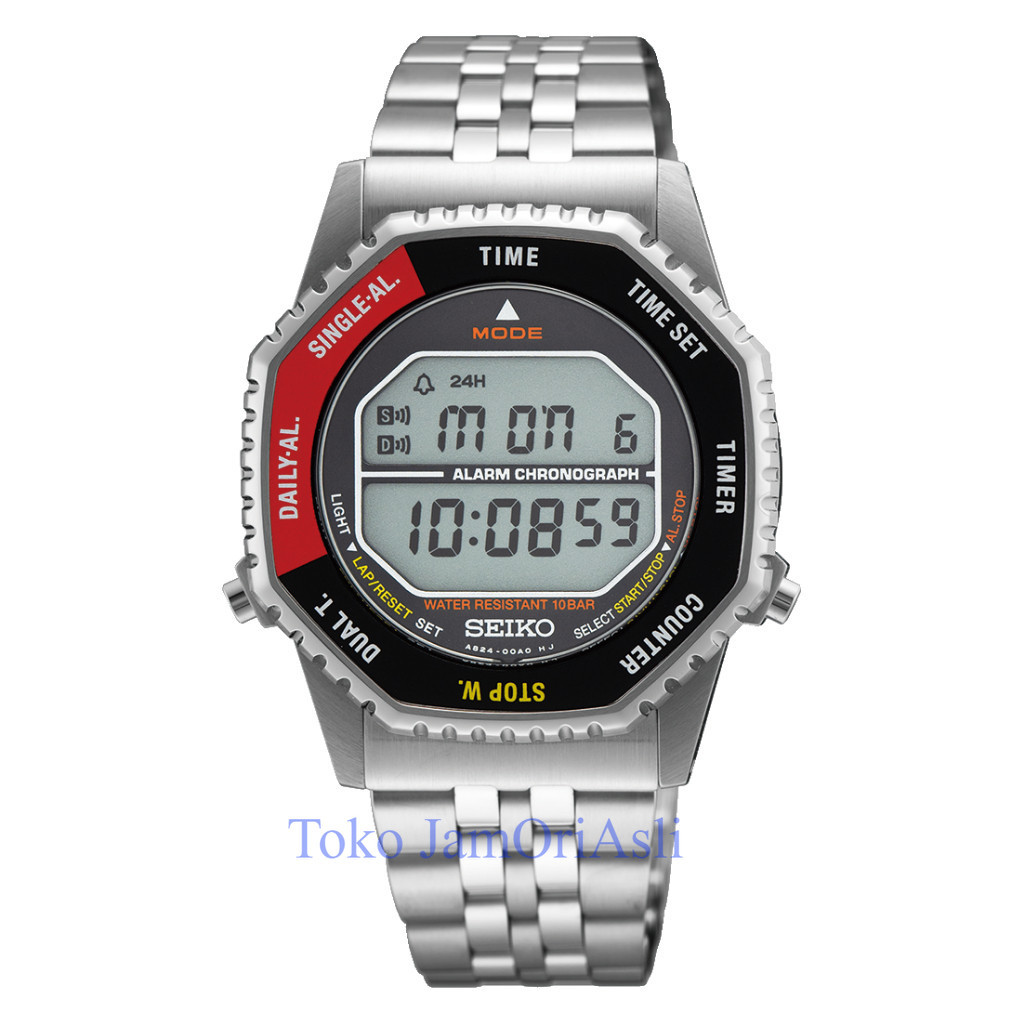 Jual Promo Seiko Rotocall SMGG19P1 Digital Quartz Watch Black and Red ...
