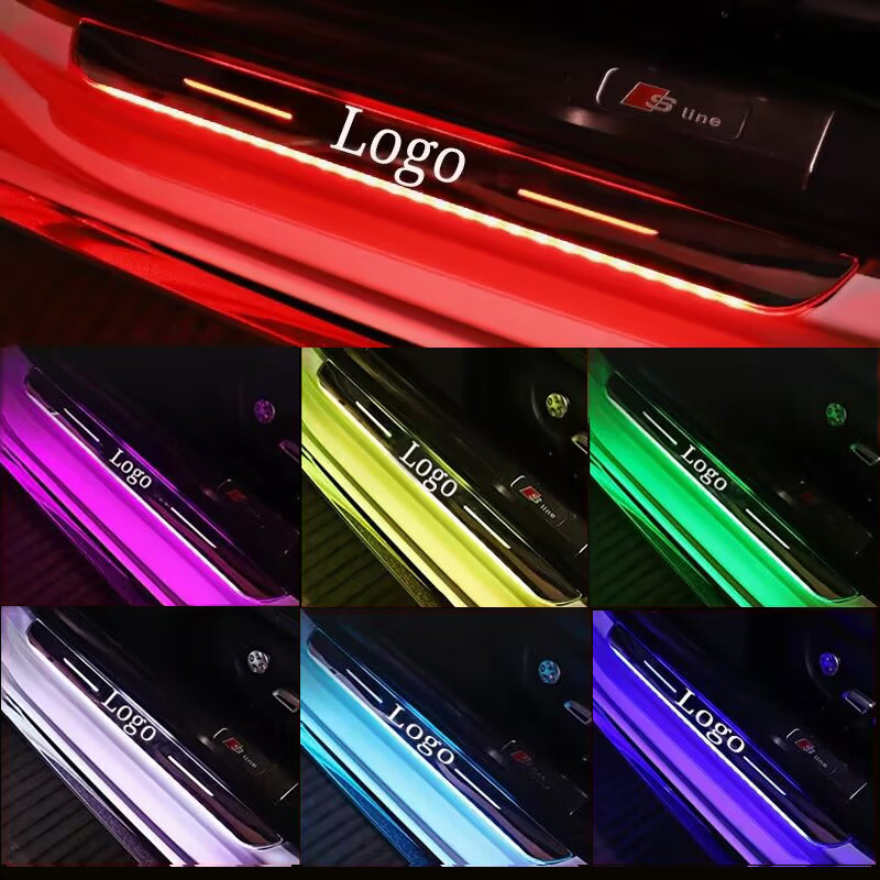 Jual Customized Magnetic Car Door Sill Pedal Illuminated Lights Logo ...