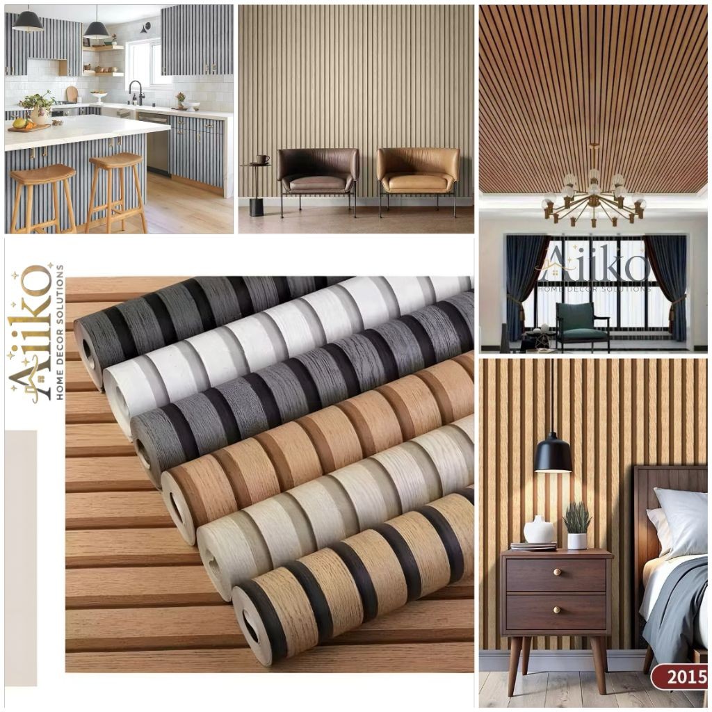 Jual WALL STICKER MOTIF PANEL KAYU 4 Meter WALLPAPER DINDING 3D ELEGANT KEKINIAN WATERPROOF ...
