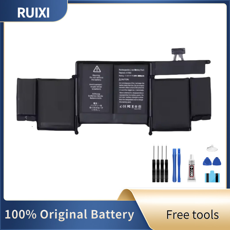 Jual RUIXI A1582 Battery 6559mAh 11.42V for Apple Macbook Pro A1502 13 ...