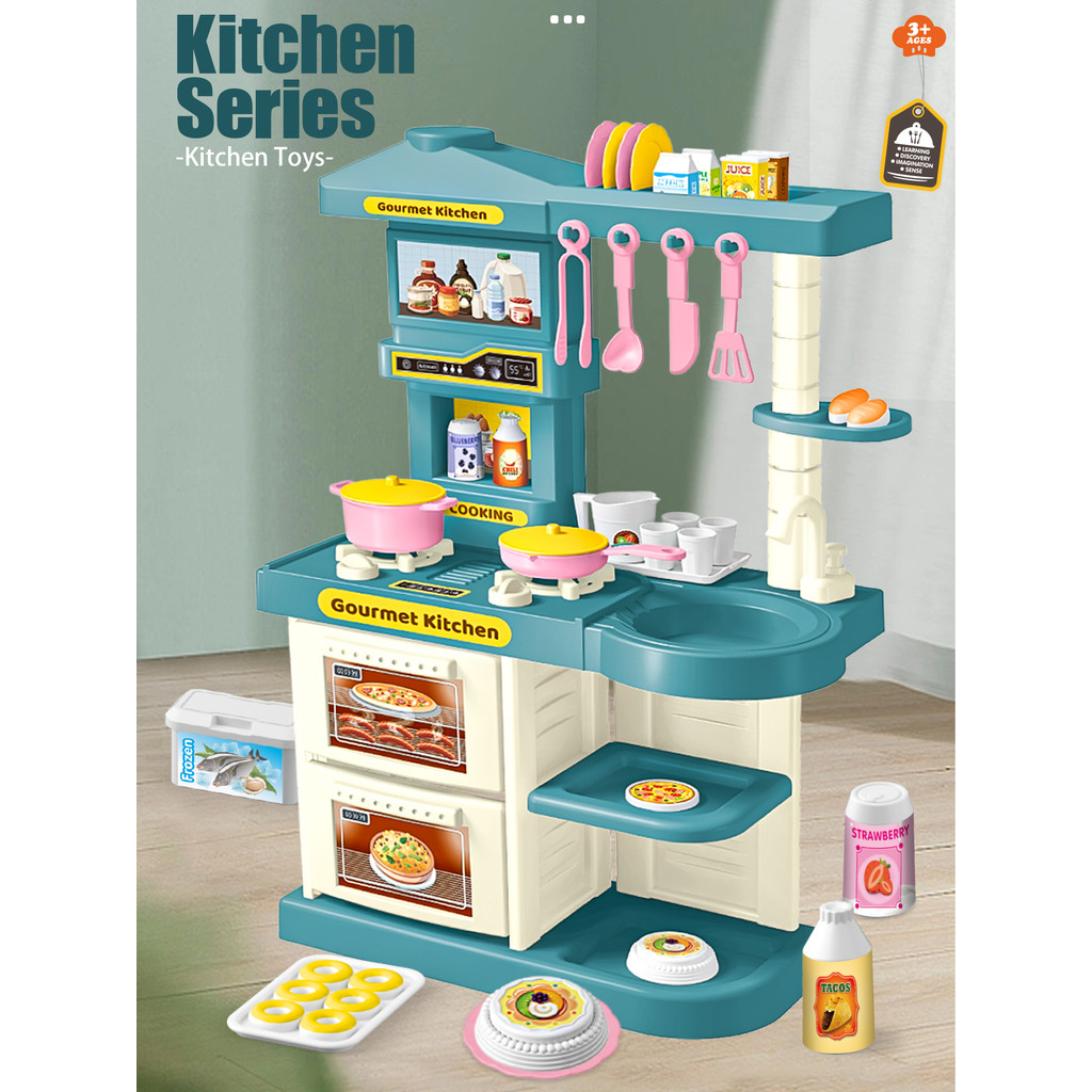 Jual Kids Play Kiten Accessories, Playset Toys Kiten Foods Pans Milk ...