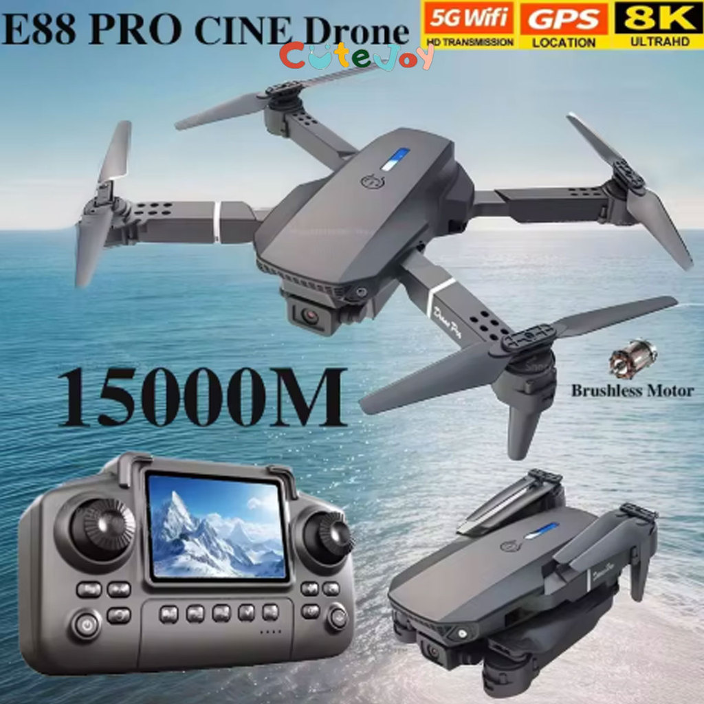 Jual Drone E88 MAX 8K HD Dual Camera – Drone Profesional Brushless ...