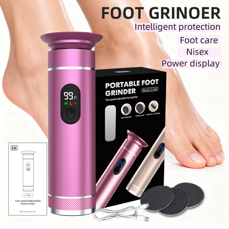 Jual Aluminum Alloy Electric Foot Grinder For Feet - Dual Power Type-C ...