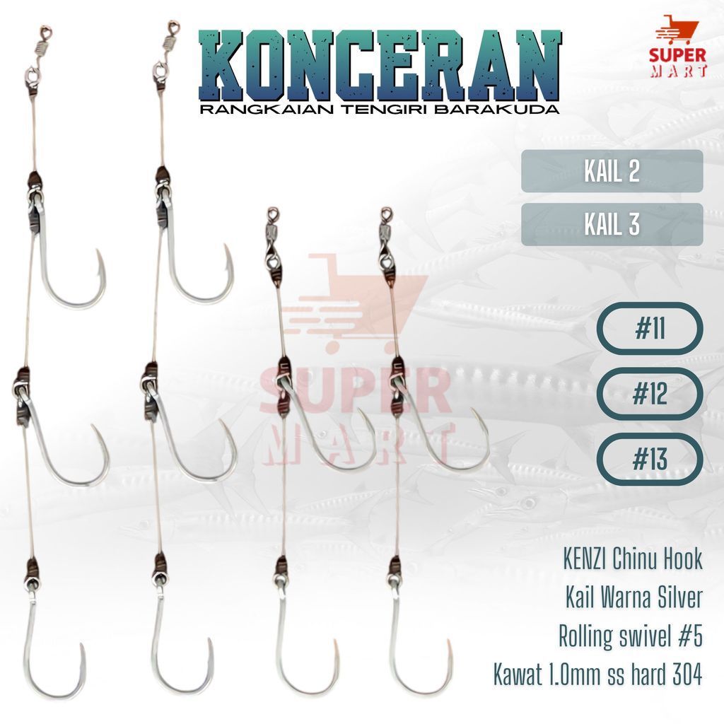 Jual Supermart Surabaya RANGKAIAN Kail Pancing Rakitan Live Bait Umpan ...