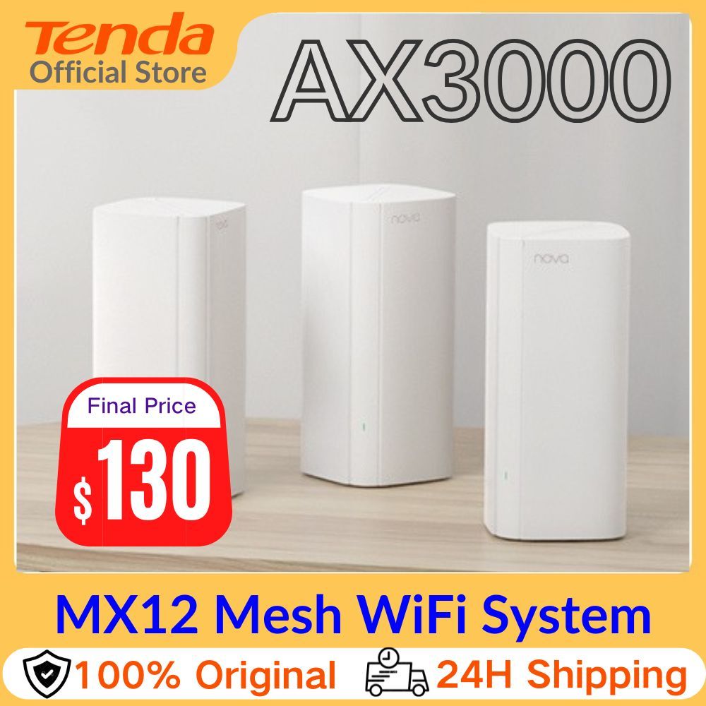 Jual WiFi 6 Mesh System AX3000 Wireless Router Tenda MX12 2-pack Mesh ...