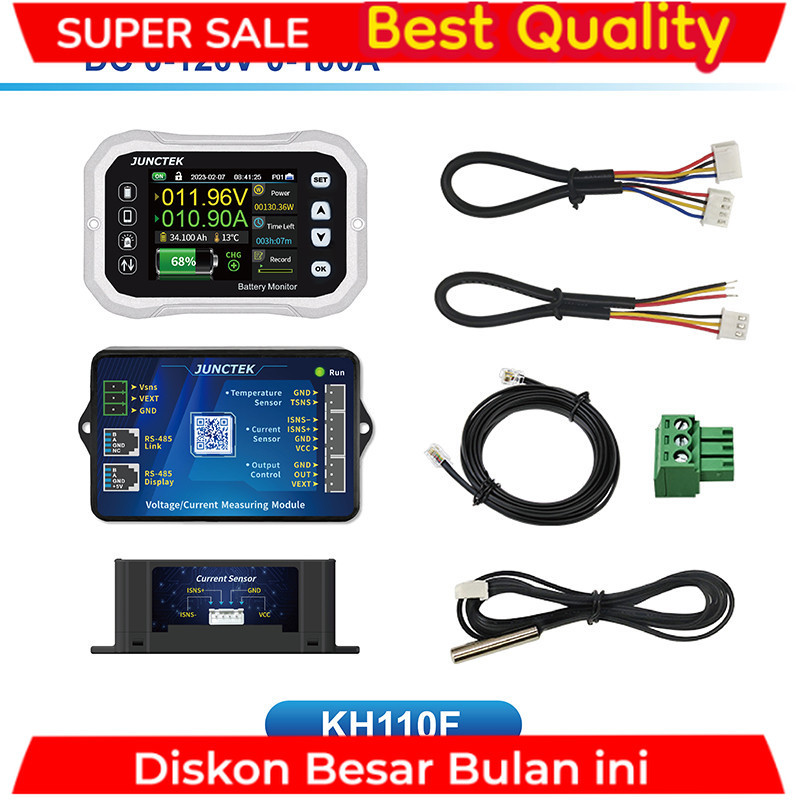 Jual Battery Monitor Bluetooth KH110F DC 120V 100A Battery Tester ...