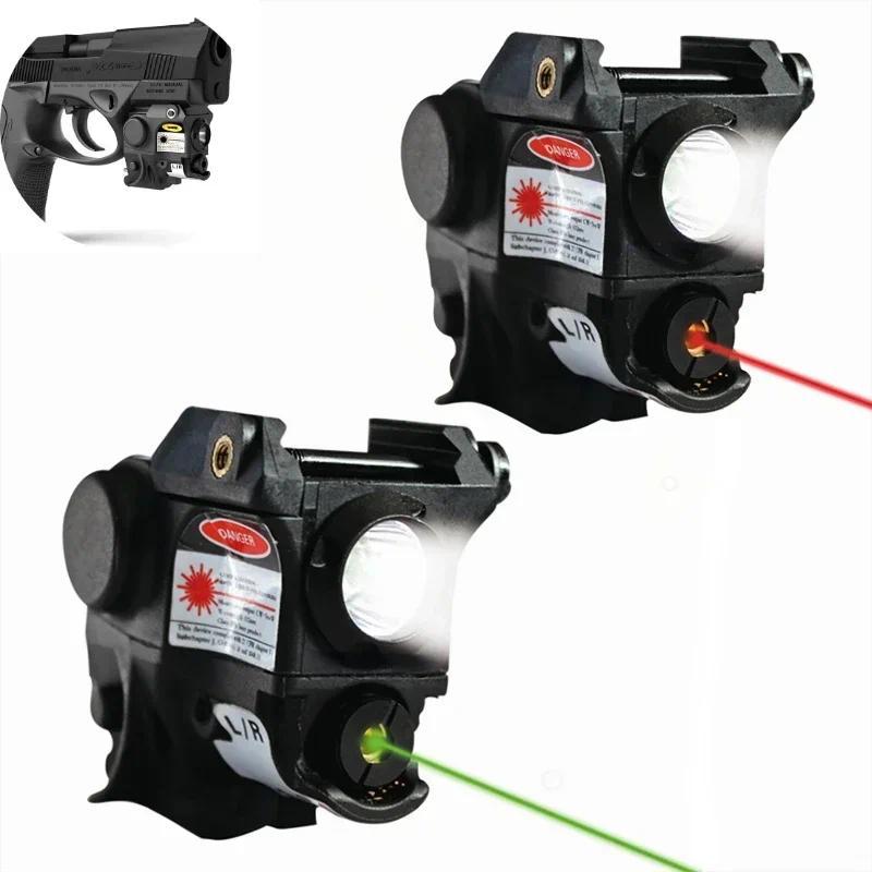 Jual New Tactical Compact Pistol Light Flashlight + Green Red Laser ...