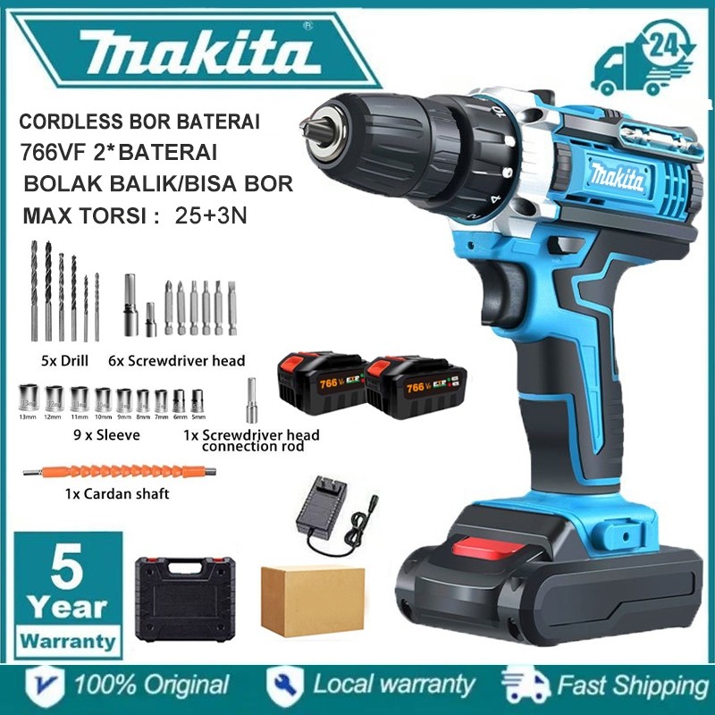 Jual MAKlTA 766V Mesin Bor Baterai / Mesin Bor Cordless / Bor baterai ...