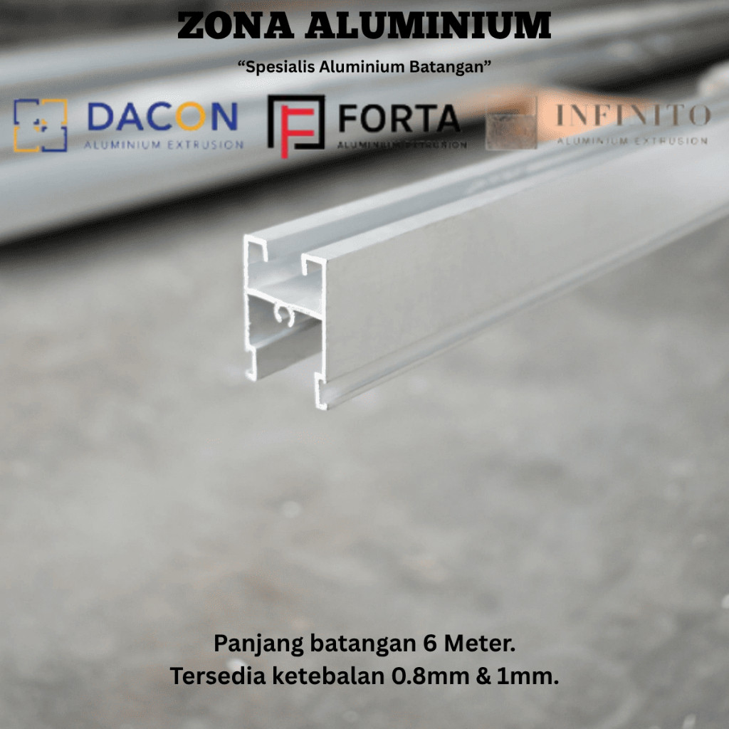 Jual DACON FORTA INFINITO Aluminium Batangan 9056 Ambang Atas untuk ...