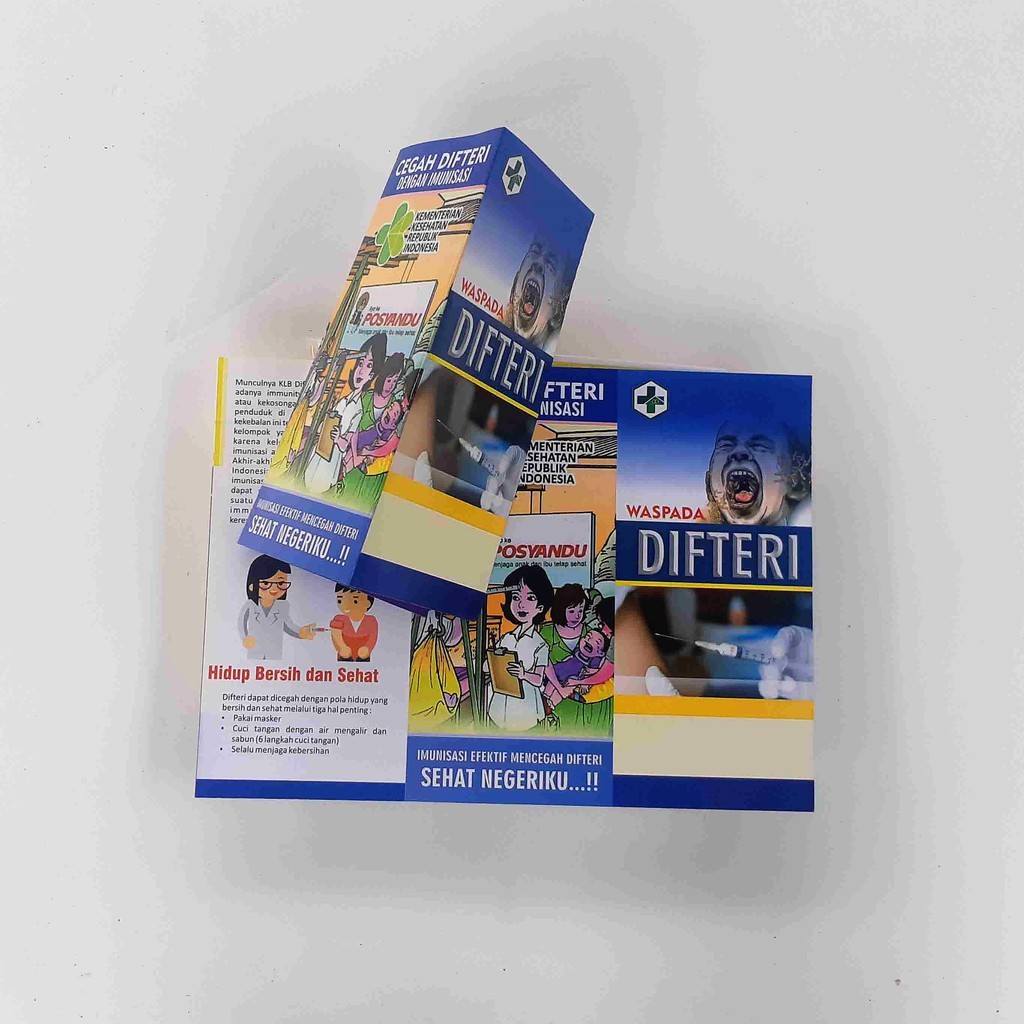 Jual Leaflet Difteri, Brosur Sosialisasi Penyakit Difteri, Brosur ...