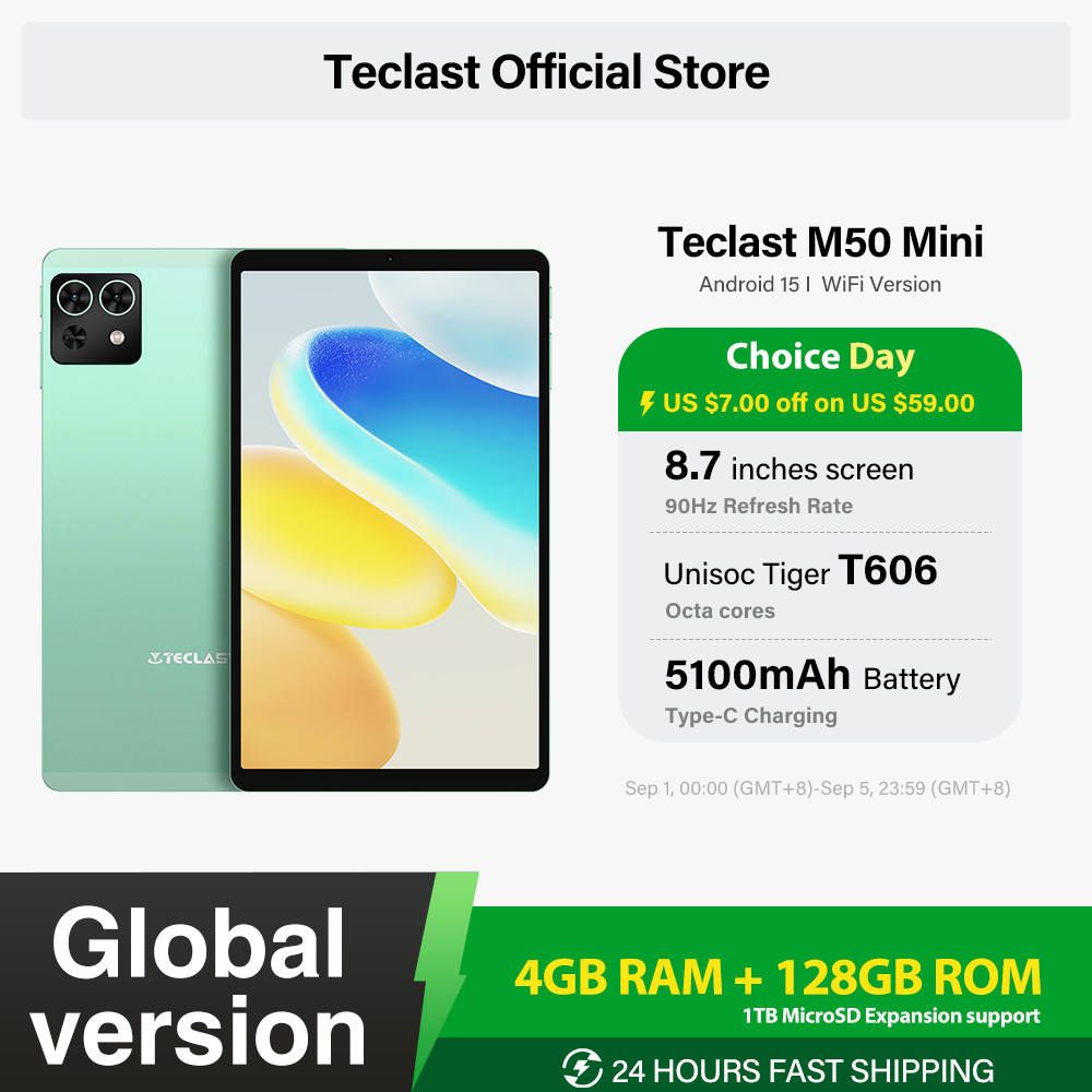 Jual Teclast M50 Mini Tablet 8.7" 90Hz Screen 4GB RAM 128GB ROM Unisoc ...