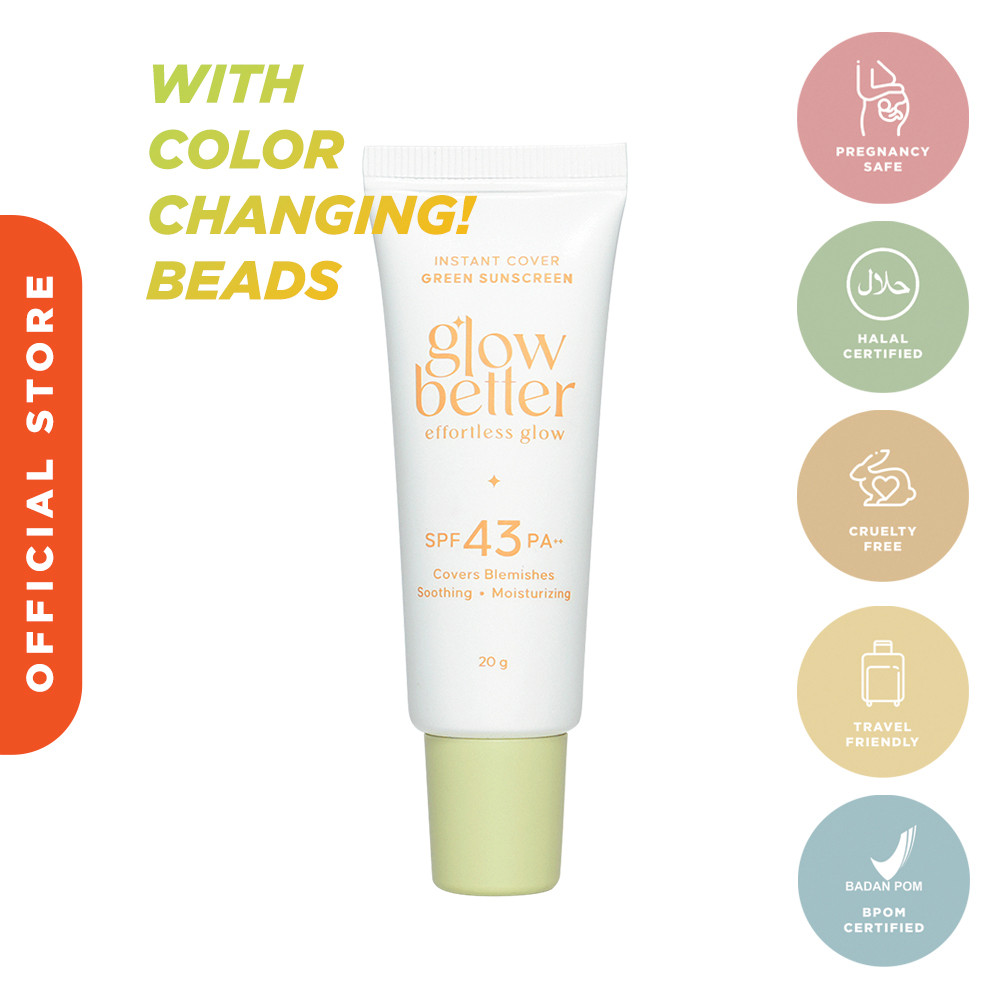 Jual [WH Sale] MSBB - Glow Better Effortless Glow Instant Cover Green ...