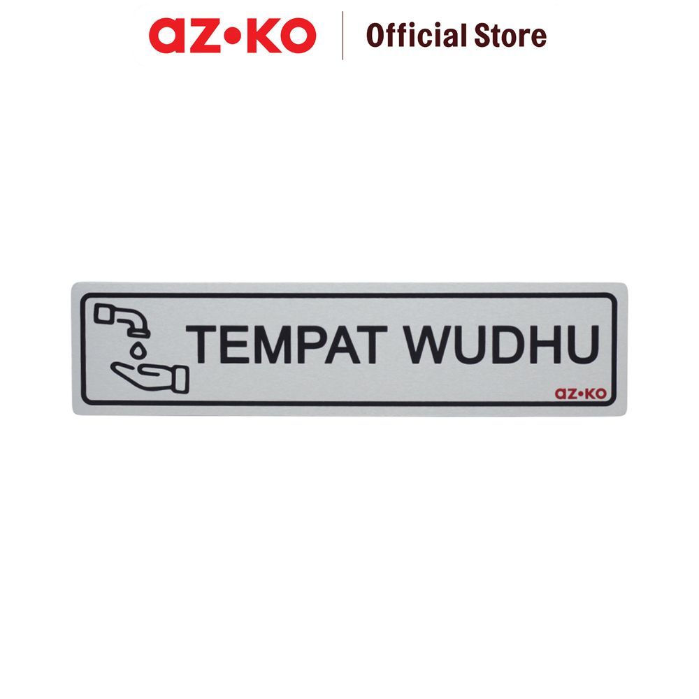Jual AZKO 4.5x19 cm Stiker Anodized Sign Tempat Wudhu Sticker Penanda ...
