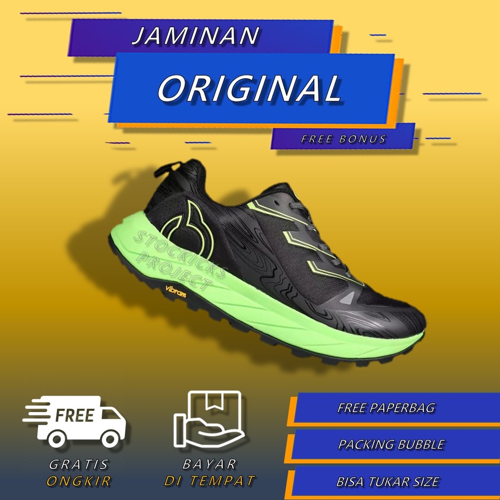 Jual Sepatu Ortuseight Andes Black Neon Green Trail Running Sport ...