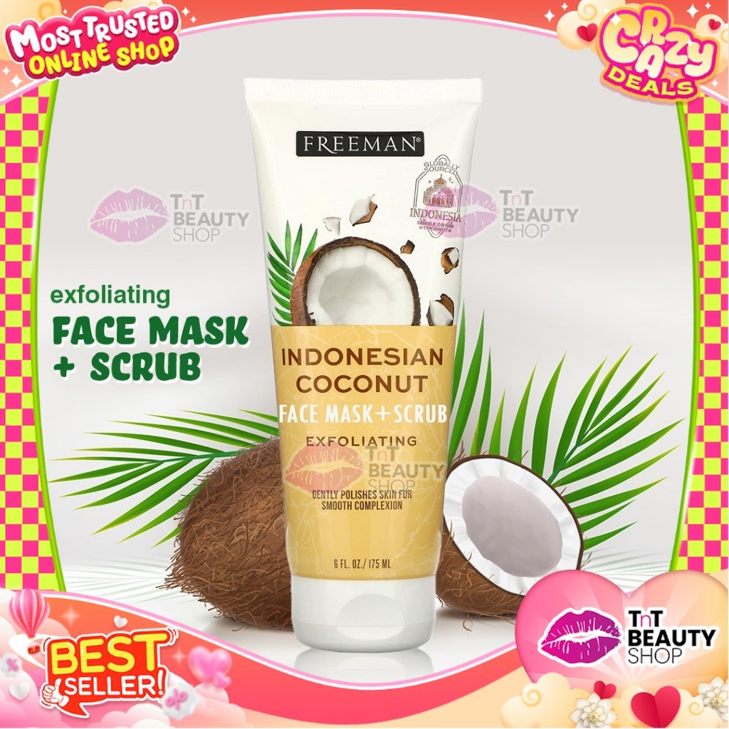 Jual FREEMAN Indonesian Coconut Face Scrub 175ml | TnT Beauty Shop ...
