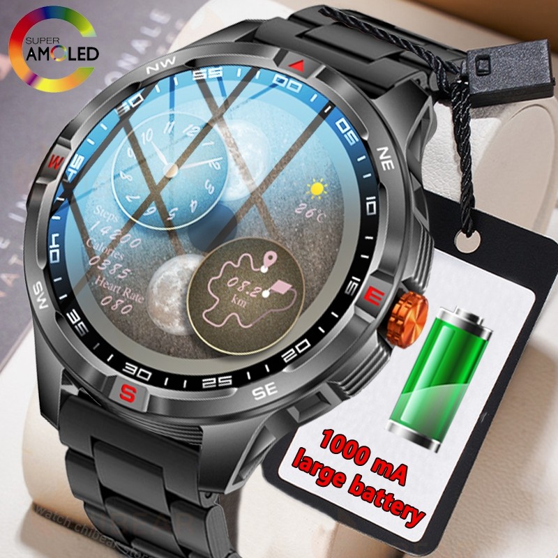 Jual 2025 Military Grade 1000mAh Battery Smart Wat 5ATM Waterproof GPS ...