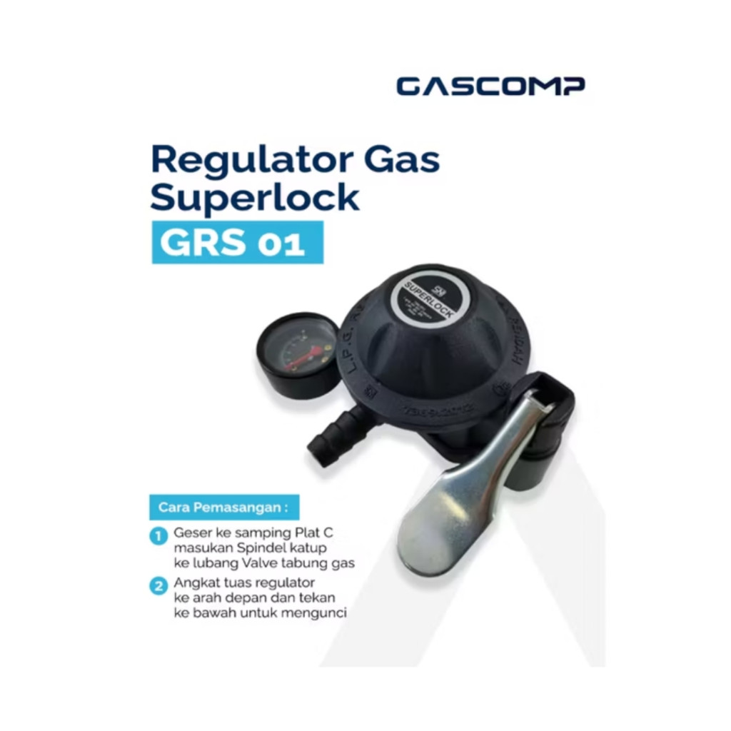 Jual GASCOMP Regulator Meter Superlock 01 Klik GRS-01 Regulator Gas ...