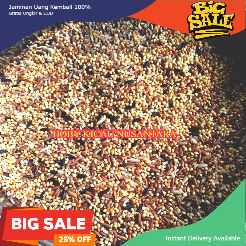 Jual MILET BURUNG TERKUKUR MIX 1KG MILET PUTER MILET TERKUKUR MILET ...