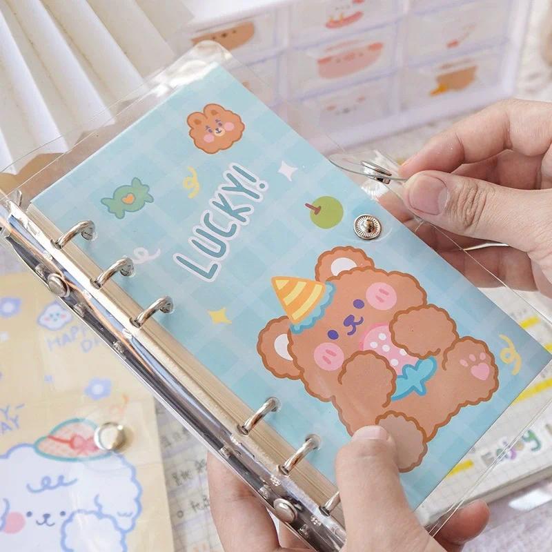 Jual Cute Cartoon PVC Cover Detaable Refillable Binder Notebook for ...