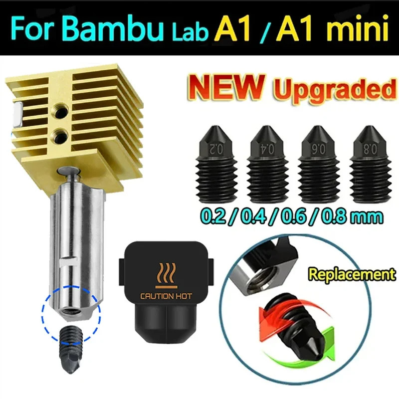 Jual New Upgrade For Bambu Lab A1 Hotend A1 Mini Nozzle Assembly Hotend ...