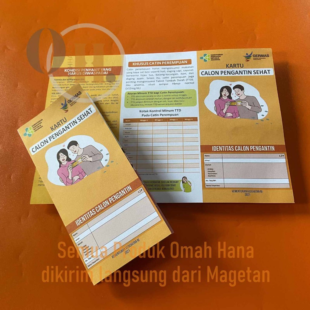 Jual Kartu Catin, Calon pengantin Sehat, Kartu catin Kemenkes | Shopee ...