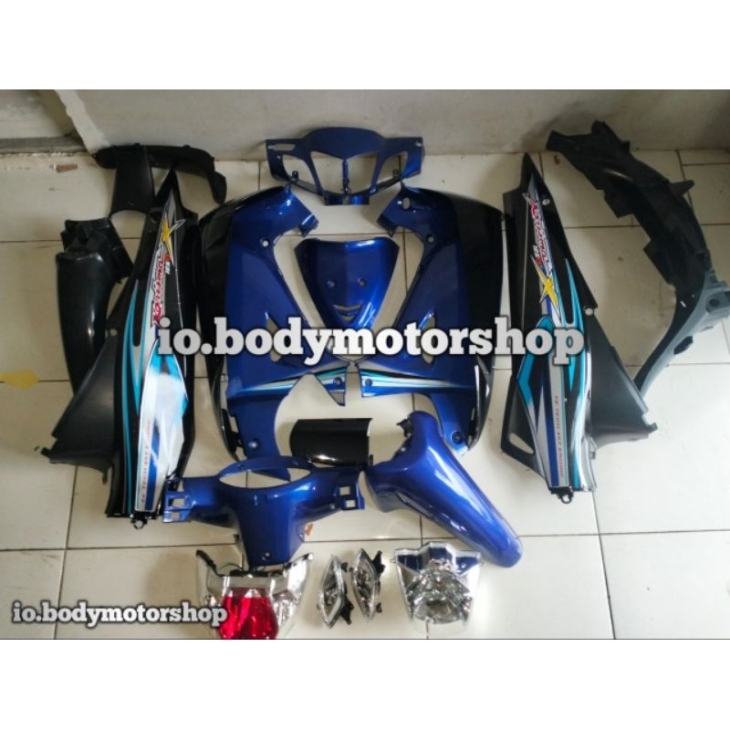 Jual full body halus kasar Honda karisma x biru hitam plus stiker ...