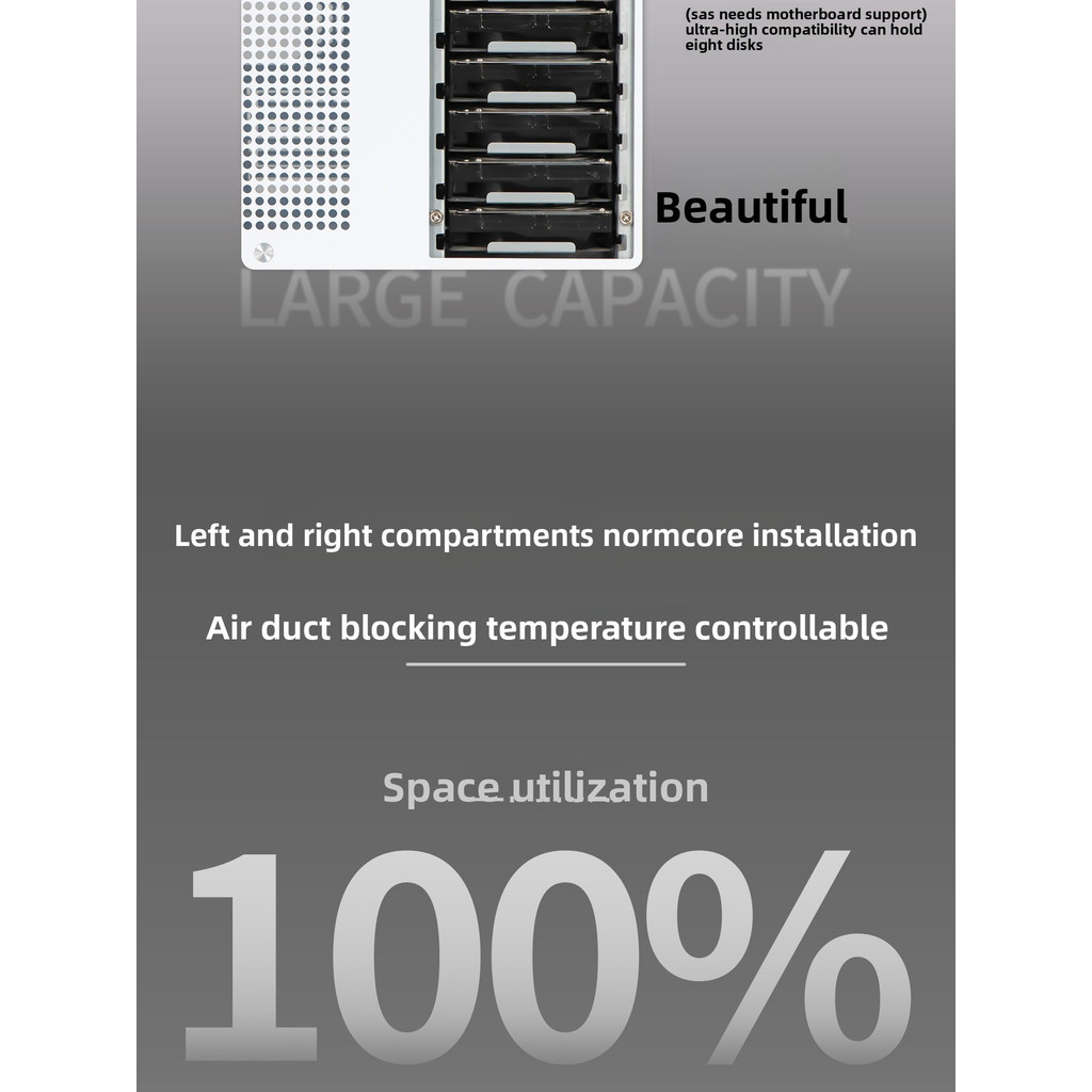 Jual Sagittarius 8-bay NAS Chassis Case, Supports MATX Motherboards ...