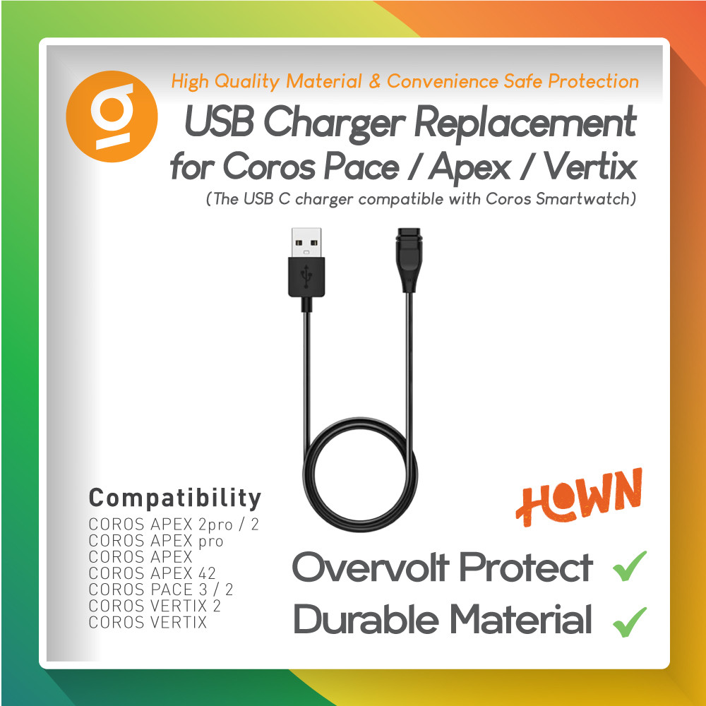 Jual HOWN Charger for COROS PACE 2 3 / APEX 1 2 PRO / VERTIX 1 2 Dock ...