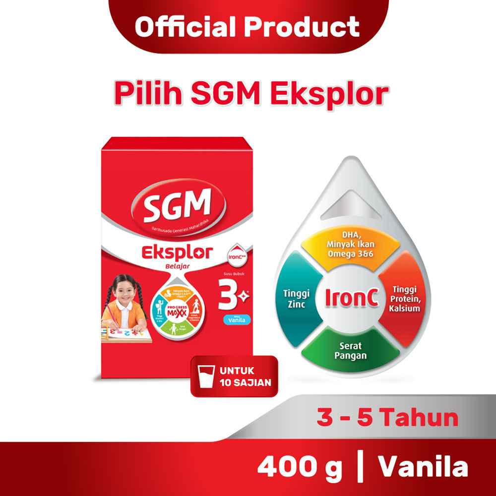Jual SGM EKSPLOR 3+ PRO-GRESSMAXX SUSU PERTUMBUHAN VANILA 400g | Shopee ...