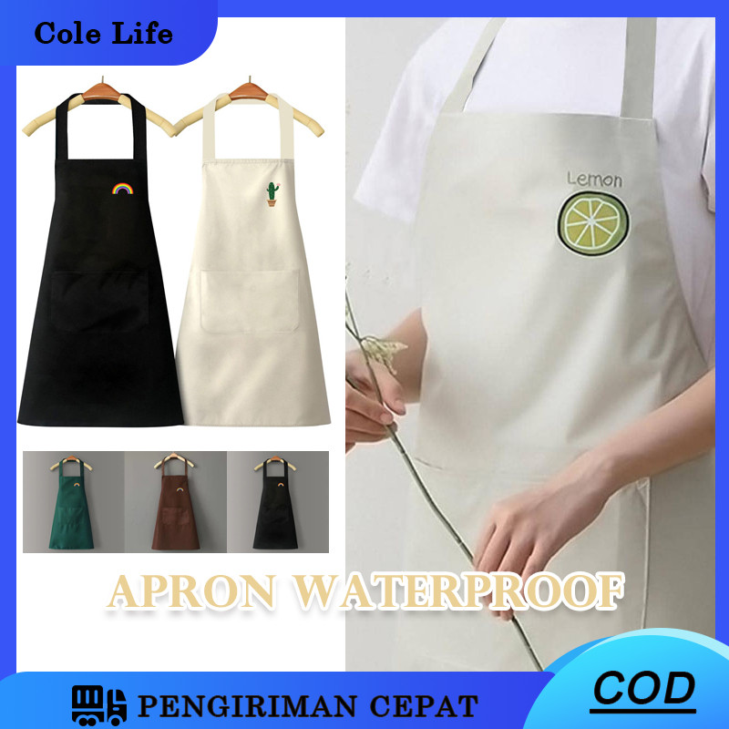 Jual Apron Waterproof / Apron Kitchen Masak Celemek Dapur Waterproof ...