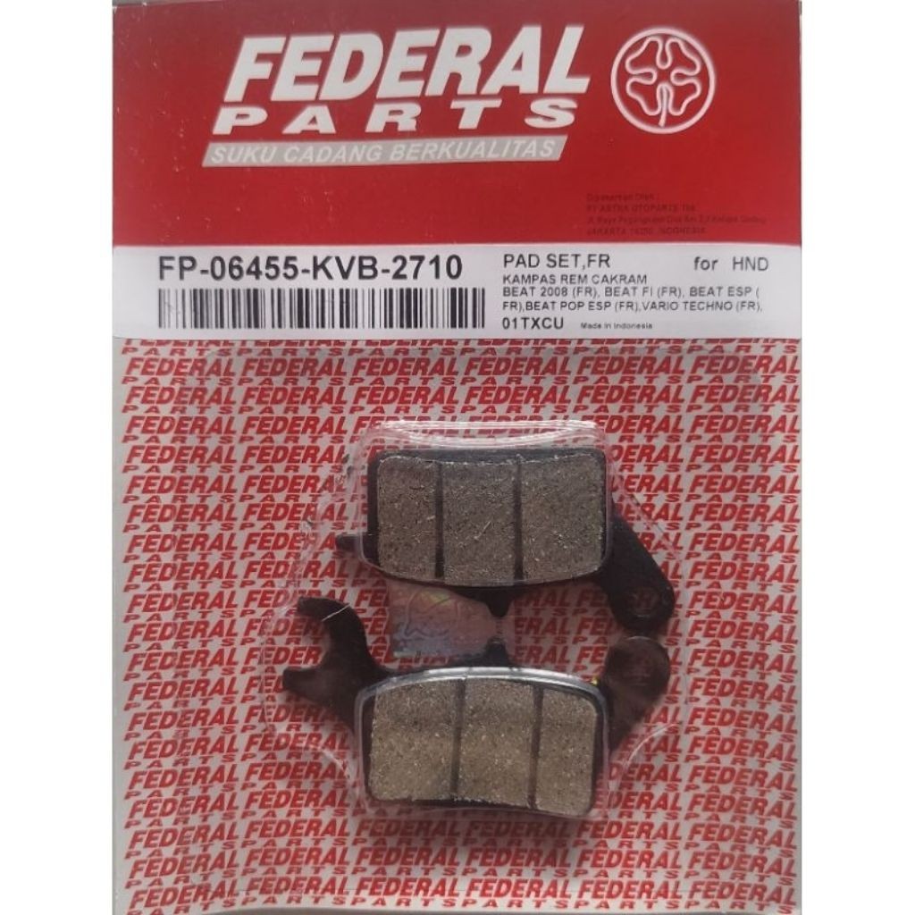 Jual Dispad Kampas Rem Depan FEDERAL Beat Fi Vario 125 150 Scoopy eSP ...