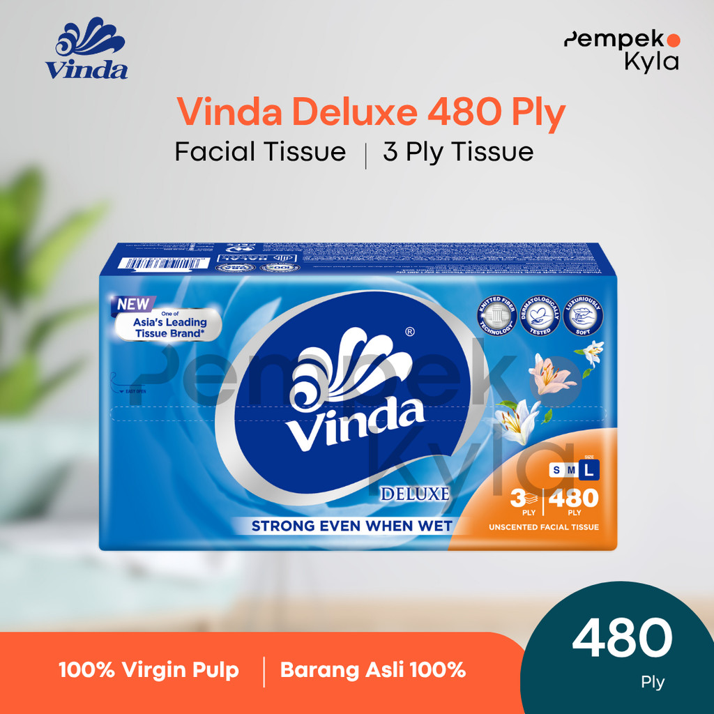 Jual Tissue Vinda Deluxe 480 Ply 3 Ply/Tissue Facial | Shopee Indonesia