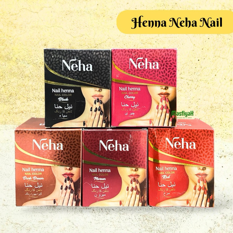 Jual (1LUSIN) NEHA NAIL ART HENNA NEHA HENA HALAL KUTEK PEWARNA KUKU ...