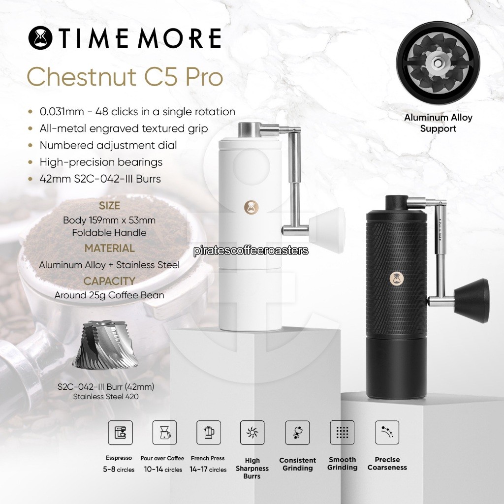 Jual Timemore Chestnut C5 Pro Hand Coffee Grinder - Alat Giling Kopi ...