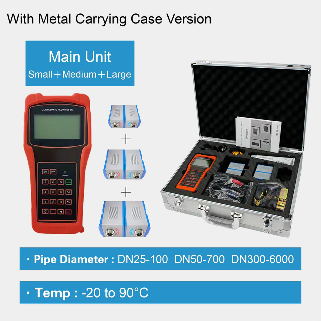 Jual Handheld Ultrasonic Flow Meter Portable Clamp-on Flow Measurement ...