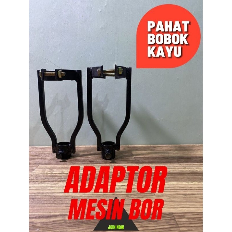Jual Adaptor bor bobok kayu / dudukan bor pahat kayu / acesoris bor ...