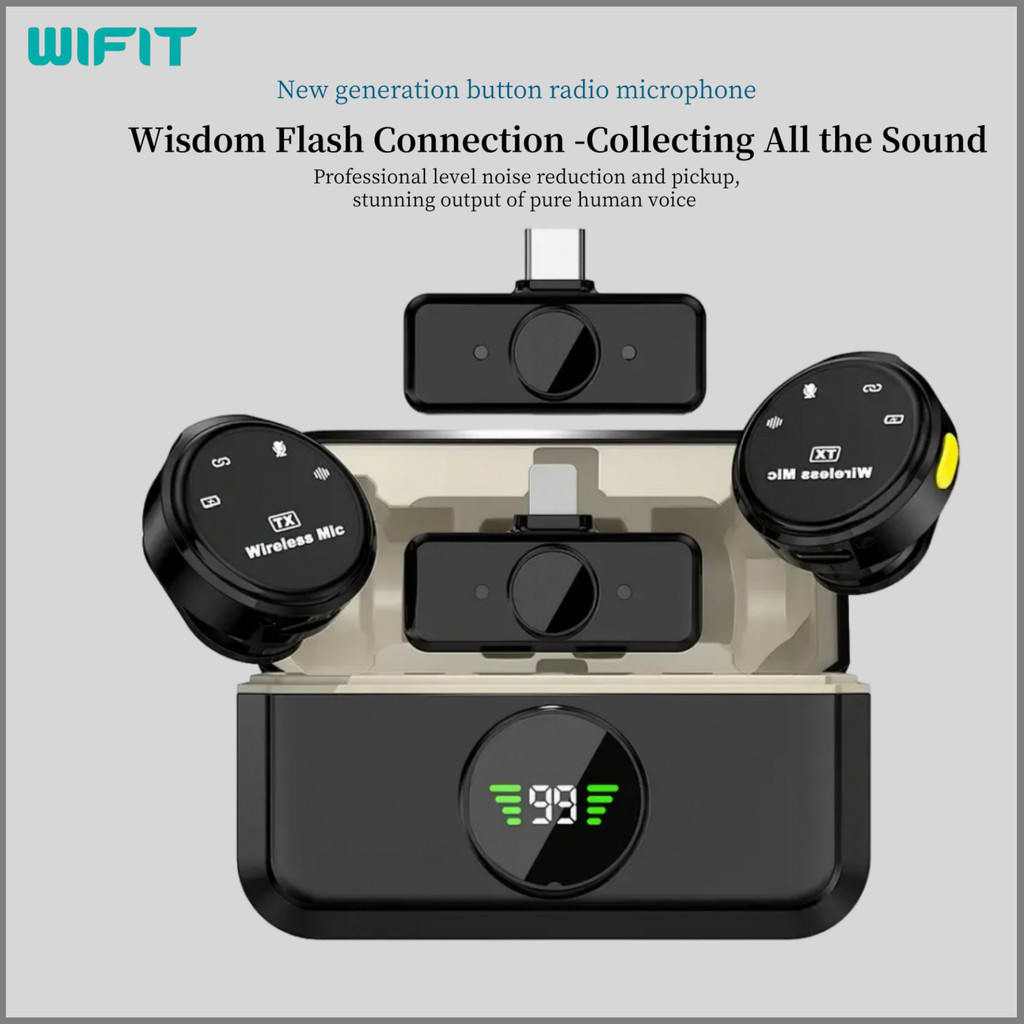 Jual WIFIT wireless lavalier microphone portable microphone suitable ...
