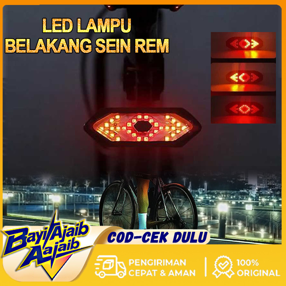 Jual Bike Lampu Belakang Sein Rem Hazard Sepeda LED Sadel Wireless ...