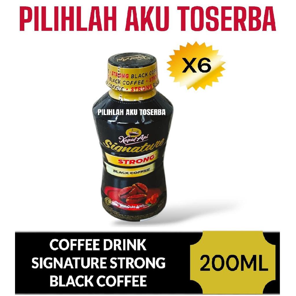 Jual Kopi Kapal Api ( Coffee Drink ) Signature Strong Black Kemasan ...