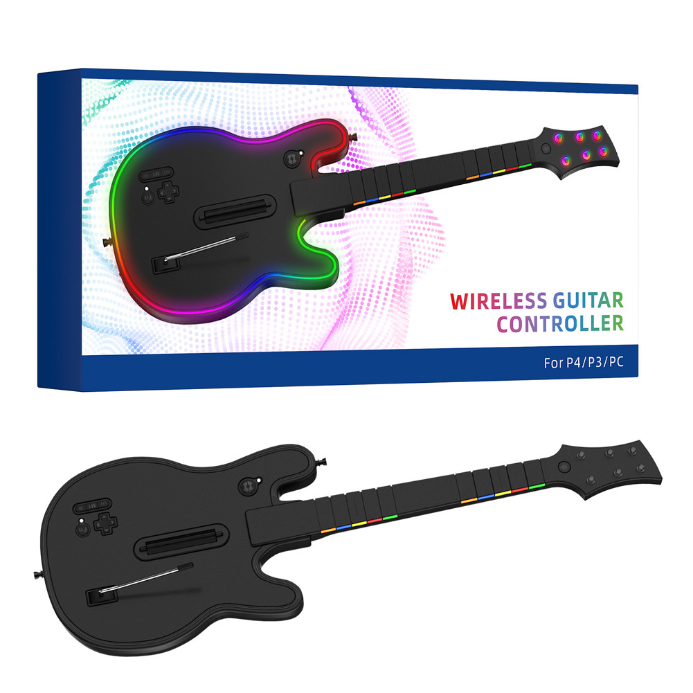 Jual Wireless Guitar Hero Controller for Wii RGB Gaming Controller ...