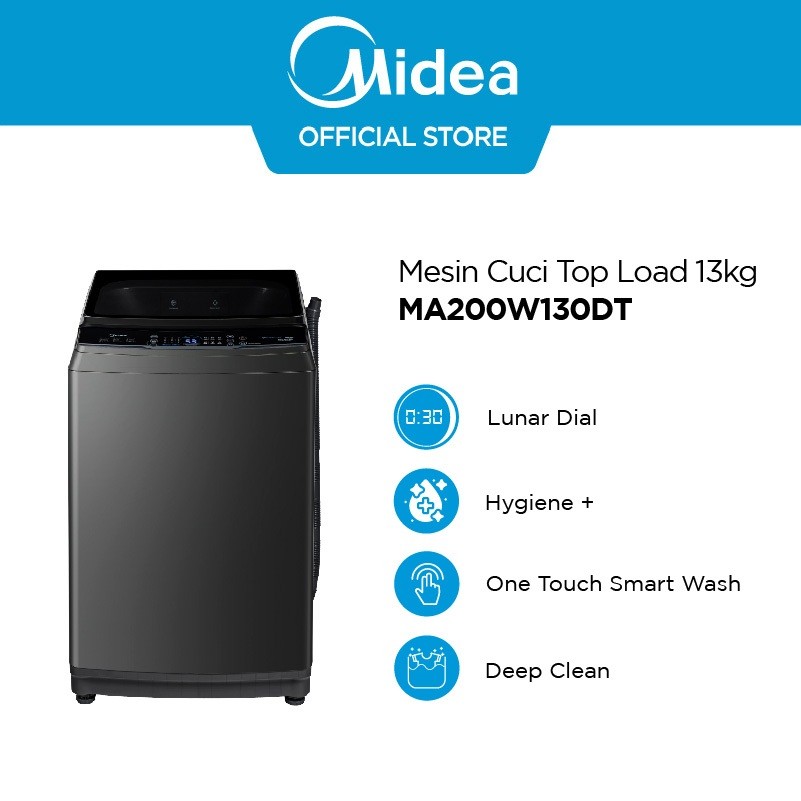 Jual Midea Mesin Cuci Top Load Inverter 13 kg MA200W130DT | Inverter ...