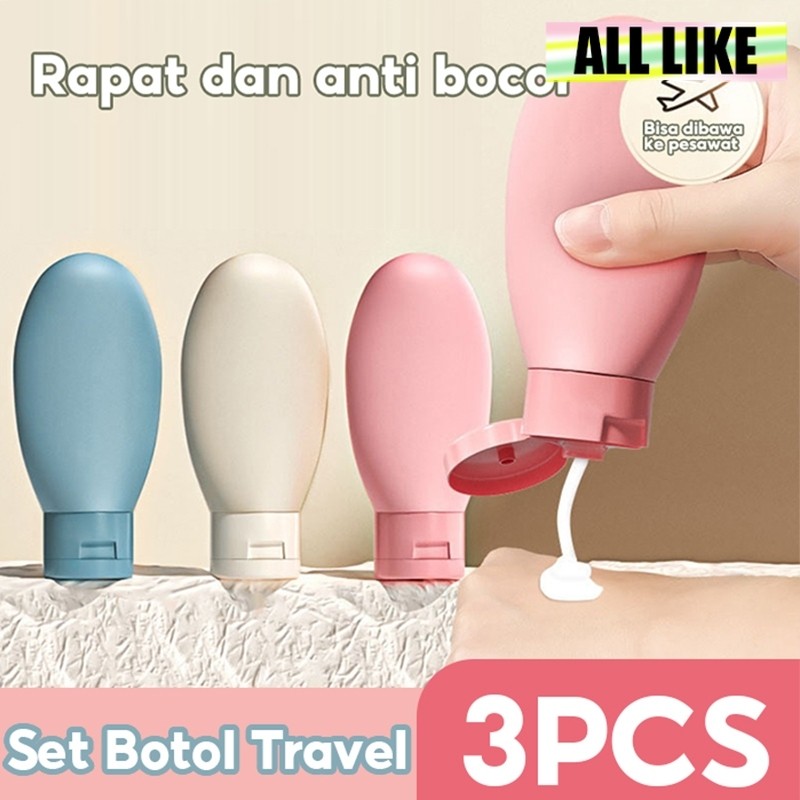 Jual All Like Set Botol Kosmetik Travel / Botol Mini Isi Ulang Sampo ...