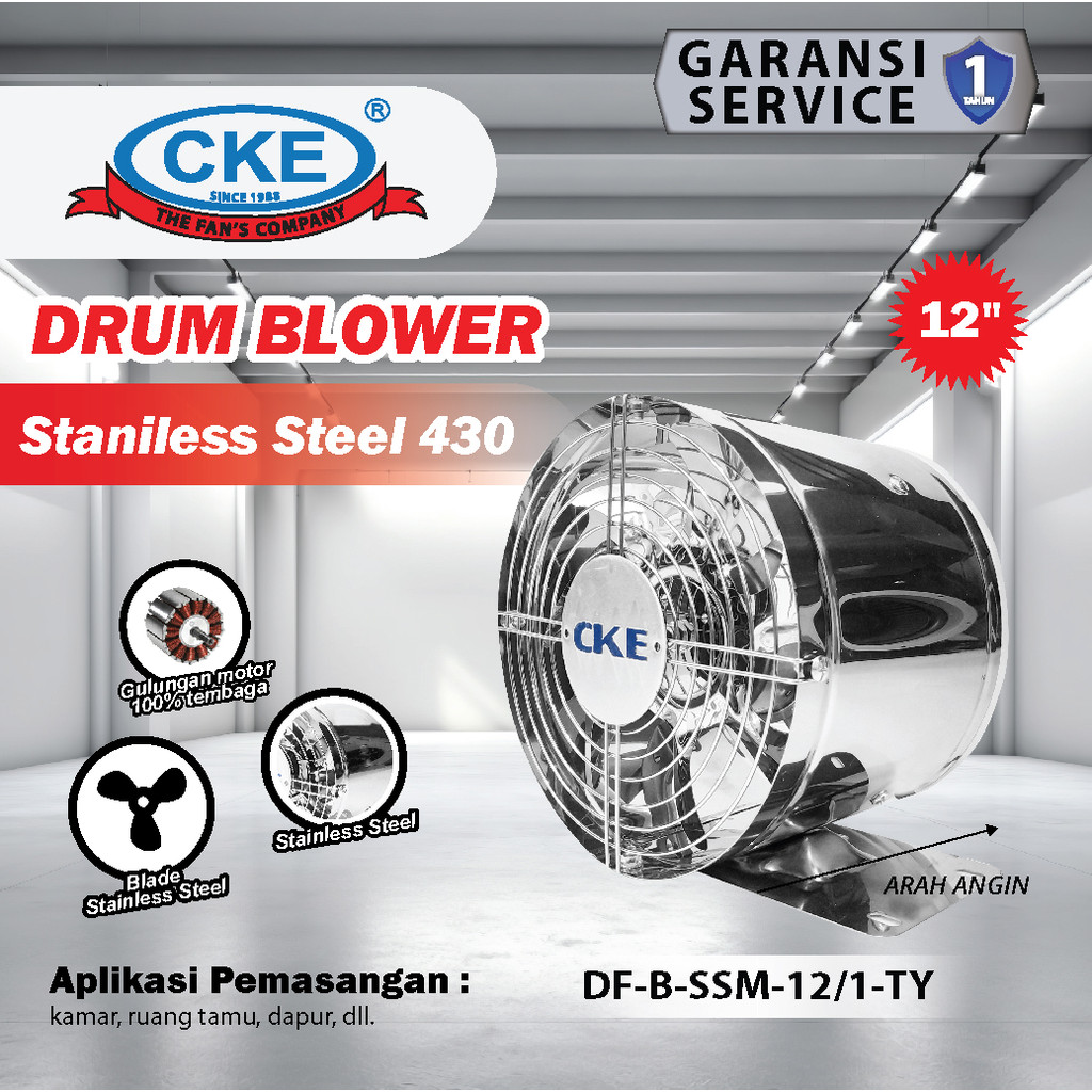 Jual 12" Inch Mini Inline Duct Fan Metal Stainless Air Booster Exhaust ...