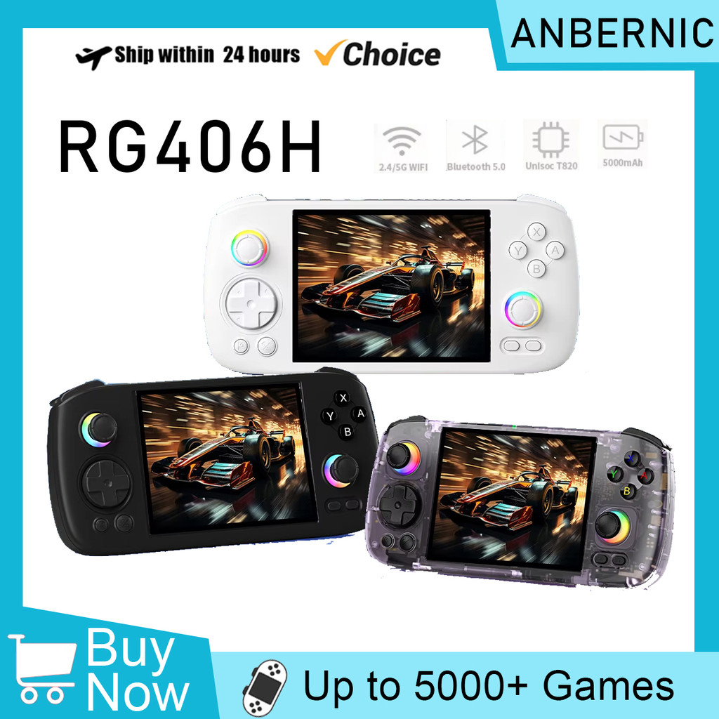 Jual ANBERNIC RG406H Handheld Game Console 4 In IPS Multi-tou Screen ...
