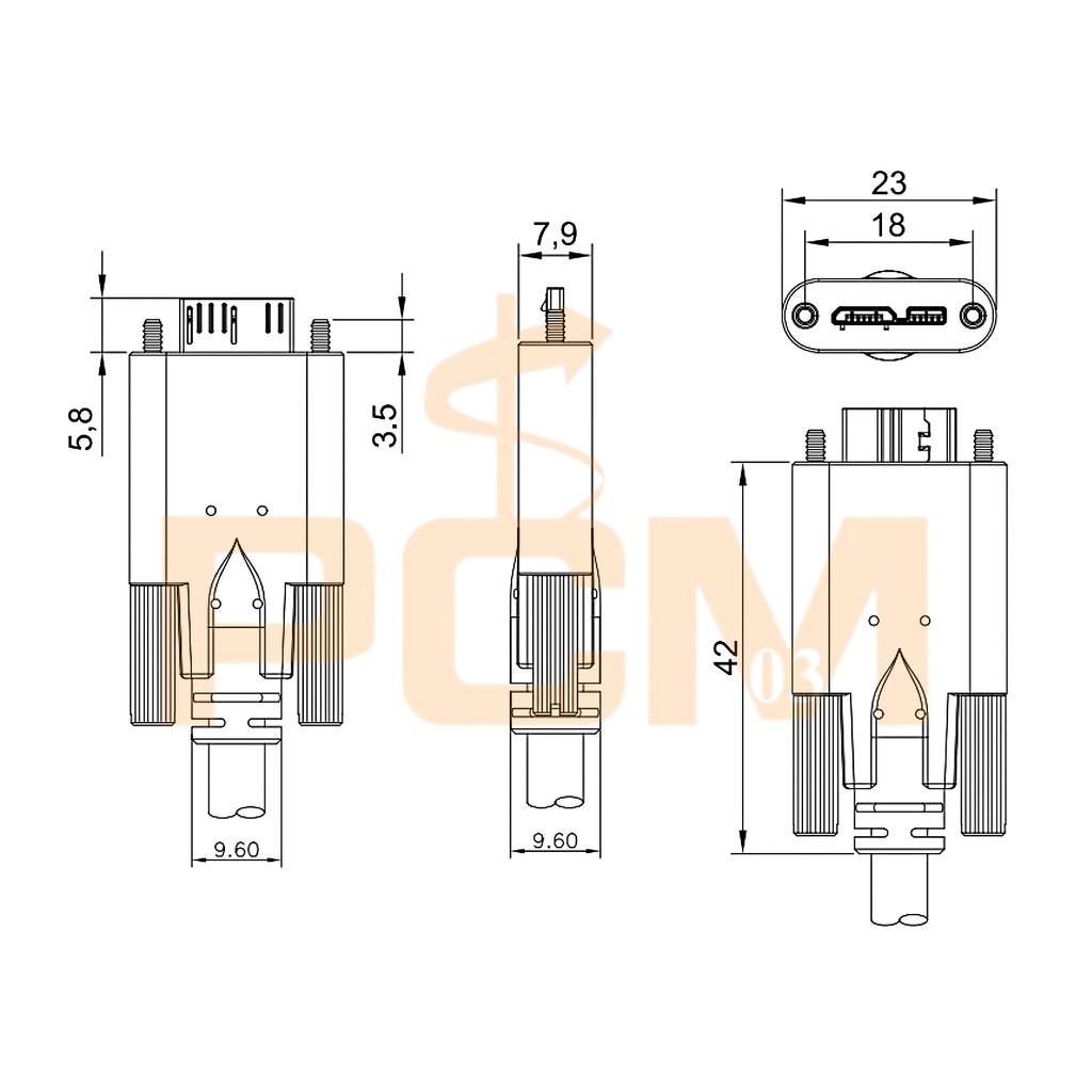 Jual 7m 10m Active USBA to Screw Lock Micro B with Signal Booster for ...