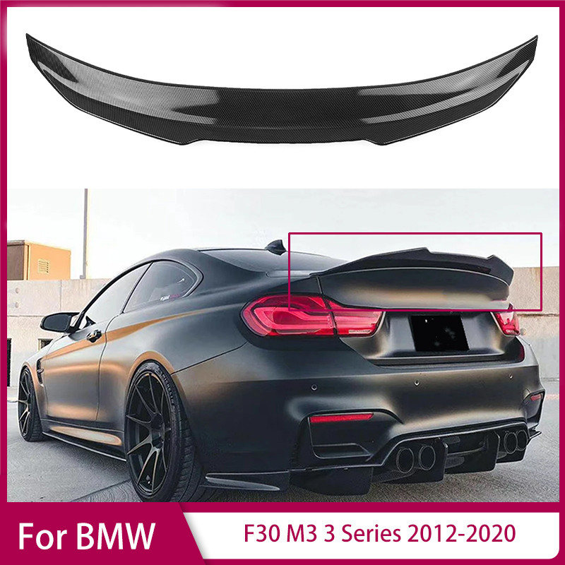 Jual PSM Style Car Rear Spoiler Wing for BMW F30 M3 3 Series 2012-2020 ...