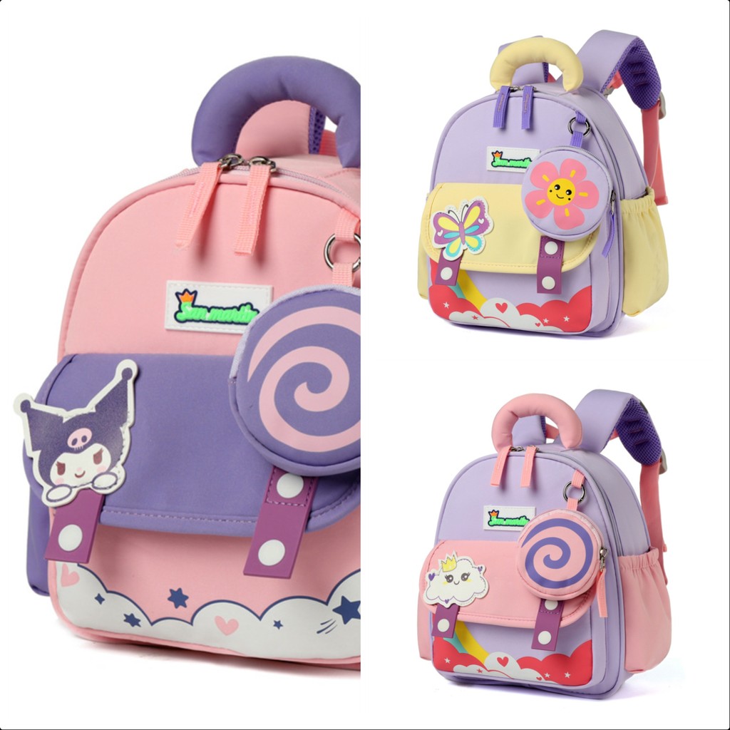 Jual Tas Ransel Anak Tas Sekolah Awan Kurumi Kupu-Kupu Merah Muda Ungu ...