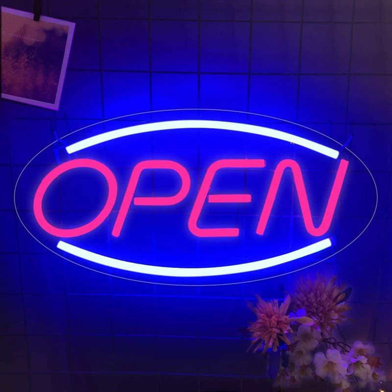 Jual Open Neon Sign Business Adjustable Brightness Neon Lights for ...
